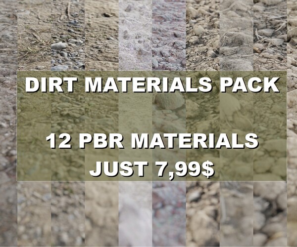 ArtStation - Dirt Materials Pack (12 PBR Materials!) | Game Assets