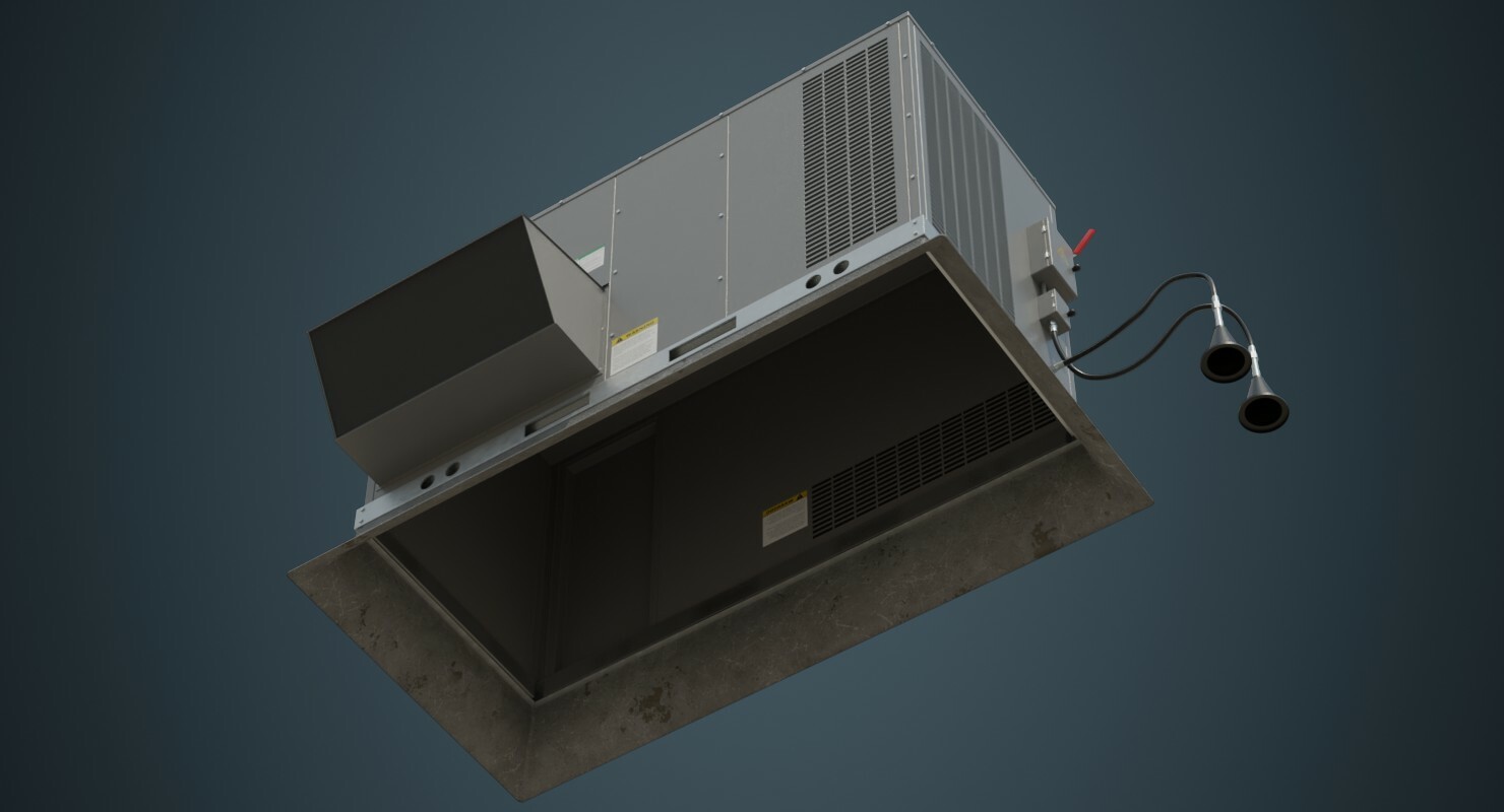 ArtStation - Rooftop AC Unit 2A | Game Assets