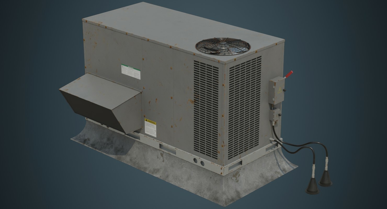 ArtStation - Rooftop AC Unit 2B | Game Assets