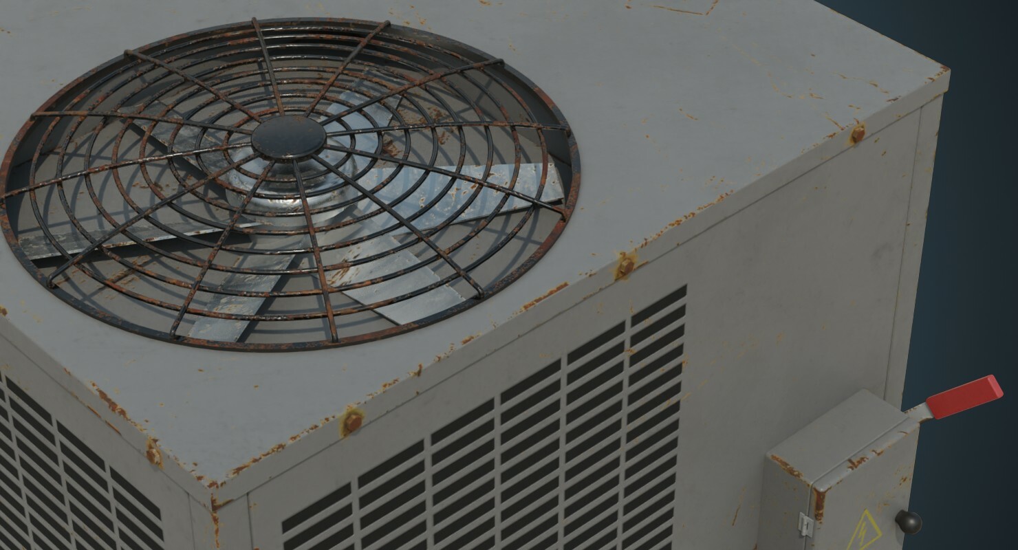 ArtStation - Rooftop AC Unit 2B | Game Assets