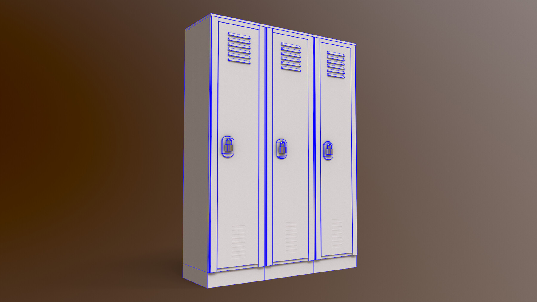 ArtStation - PBR School Gym Locker 01 - Orange | Game Assets