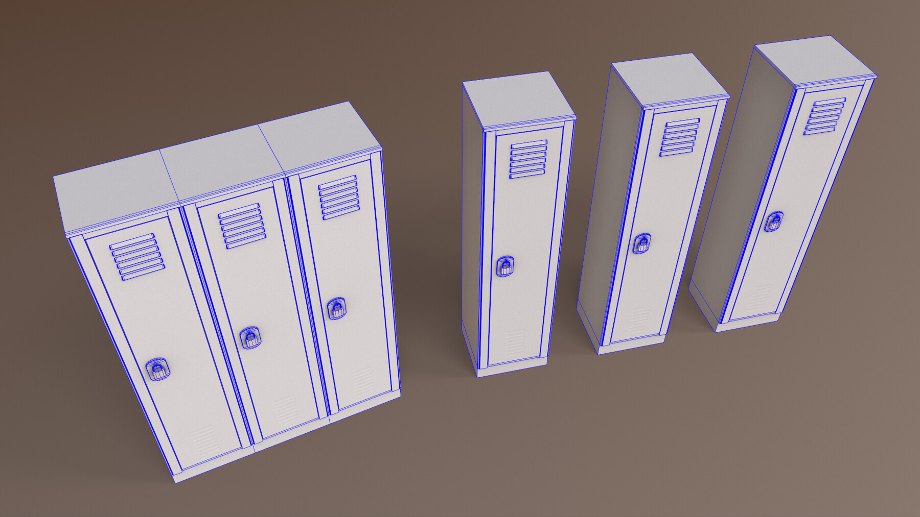 ArtStation - PBR School Gym Locker 01 - Red | Game Assets