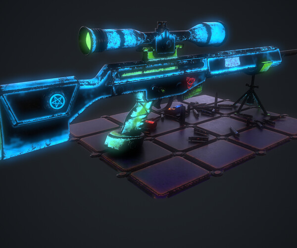 ArtStation - Sniper Rifle - NeonGux | Game Assets