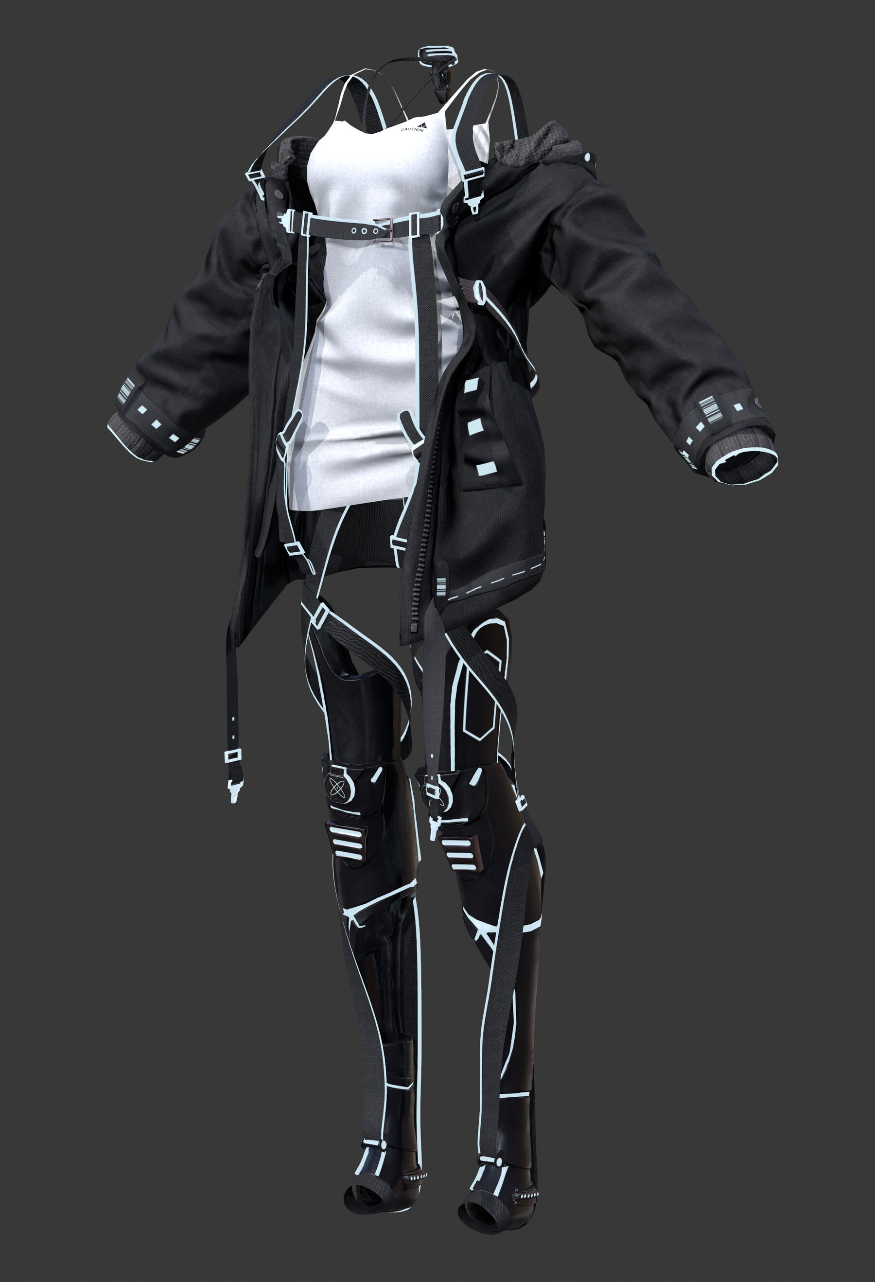 ArtStation - Outfit with stripes | Game Assets