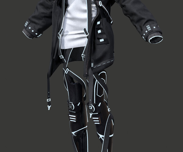 ArtStation - Outfit with stripes | Game Assets