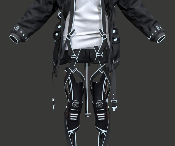 ArtStation - Outfit with stripes | Game Assets