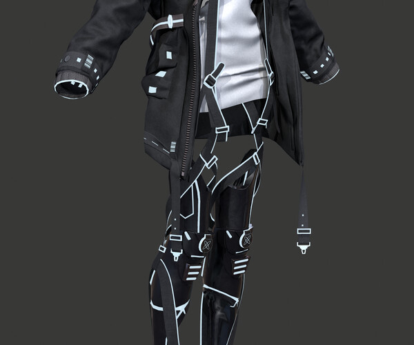 ArtStation - Outfit with stripes | Game Assets