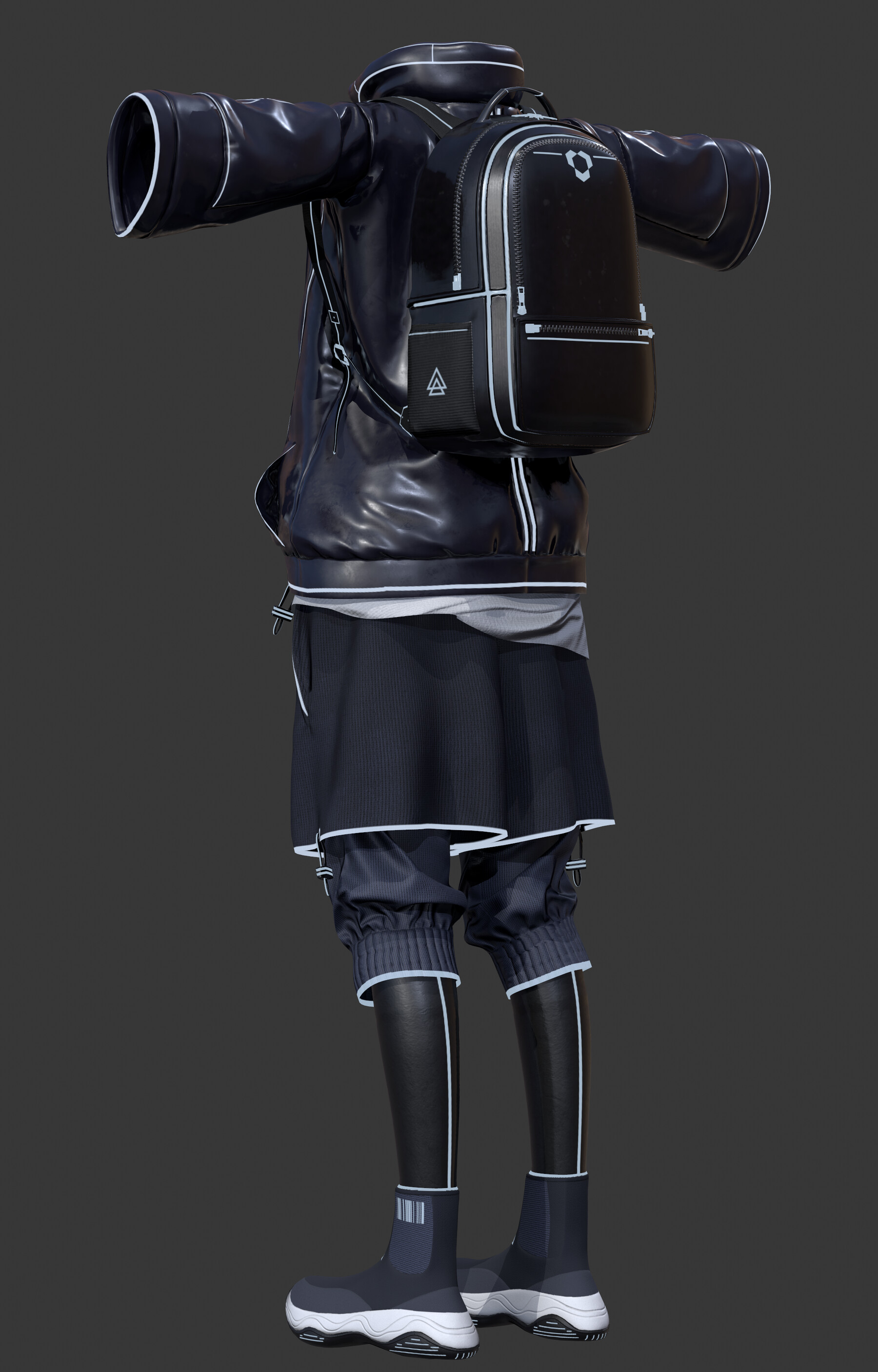 ArtStation - Outfit with backpack | Game Assets