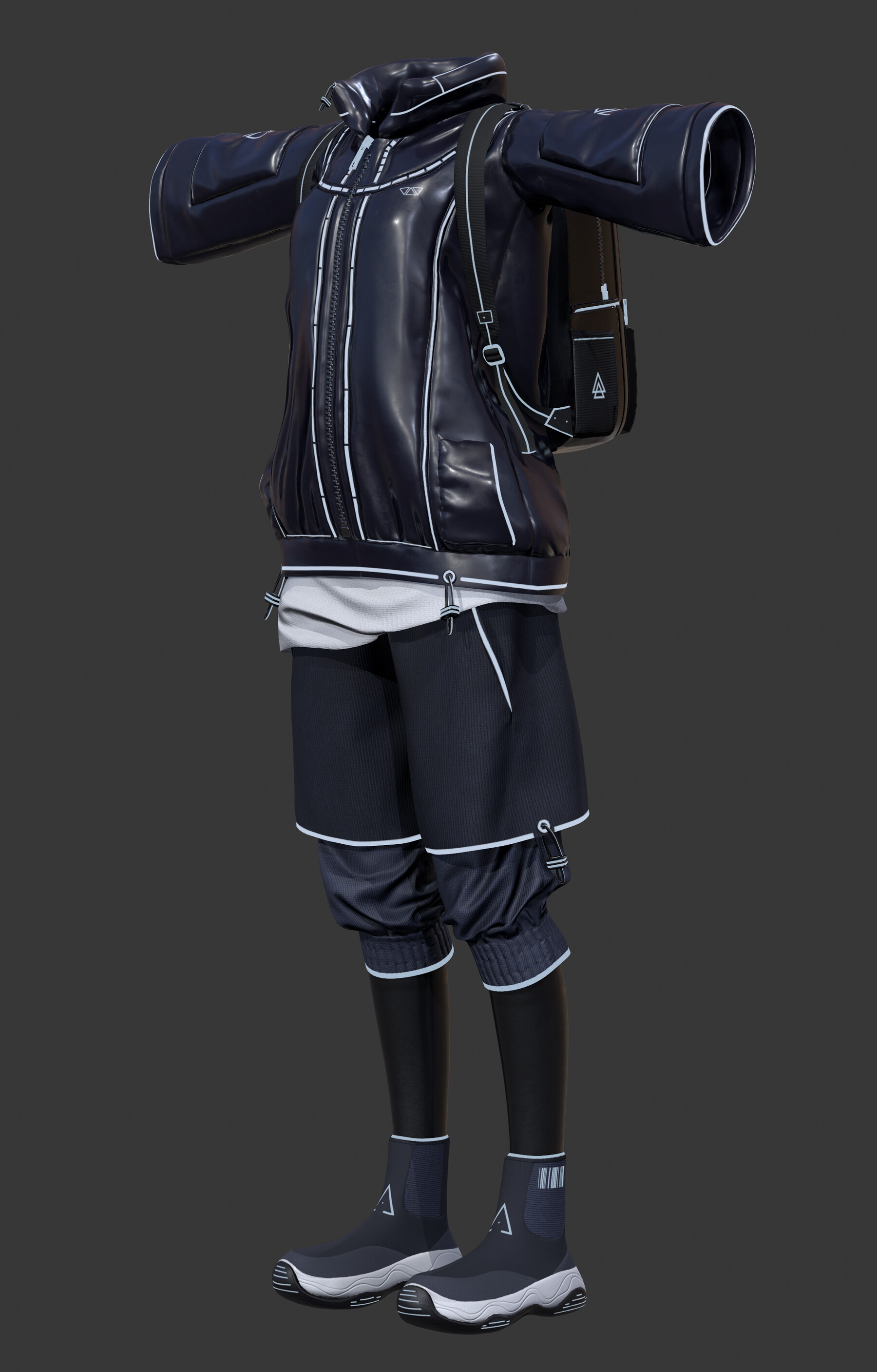 ArtStation - Outfit with backpack | Game Assets