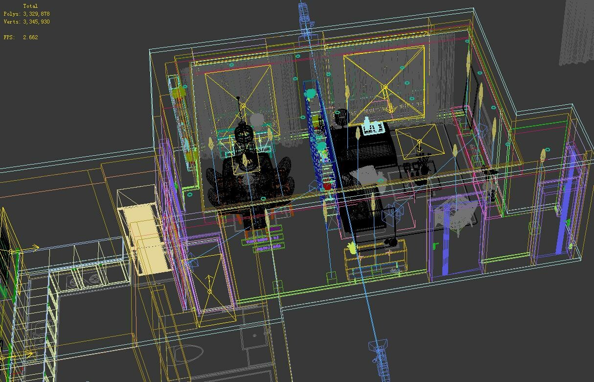 ArtStation - mic Modern Style Living Room Restaurant Space 39 | Resources