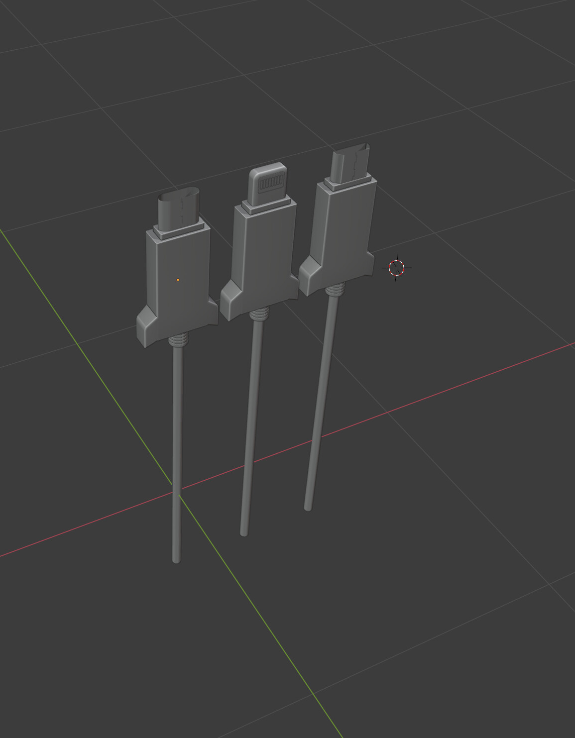 ArtStation - 3 in 1 charging pins (micro usb, type C, lighting) | Resources