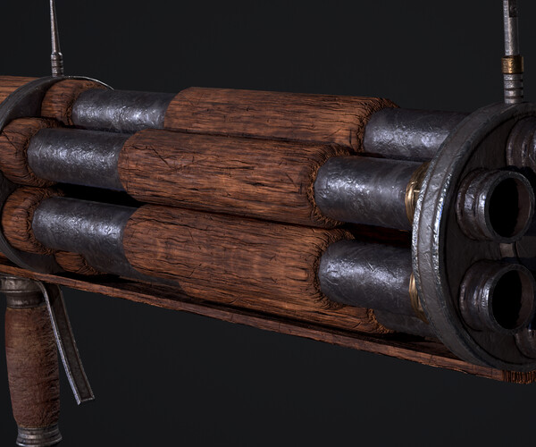 ArtStation - Steampunk Rocket Launcher PBR Low-Poly Game Ready Low-poly ...