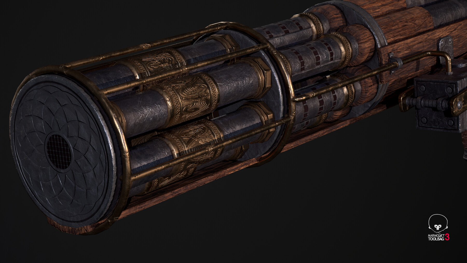 ArtStation - Steampunk Rocket Launcher PBR Low-Poly Game Ready Low-poly ...