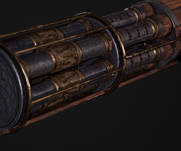 ArtStation - Steampunk Rocket Launcher PBR Low-Poly Game Ready Low-poly ...