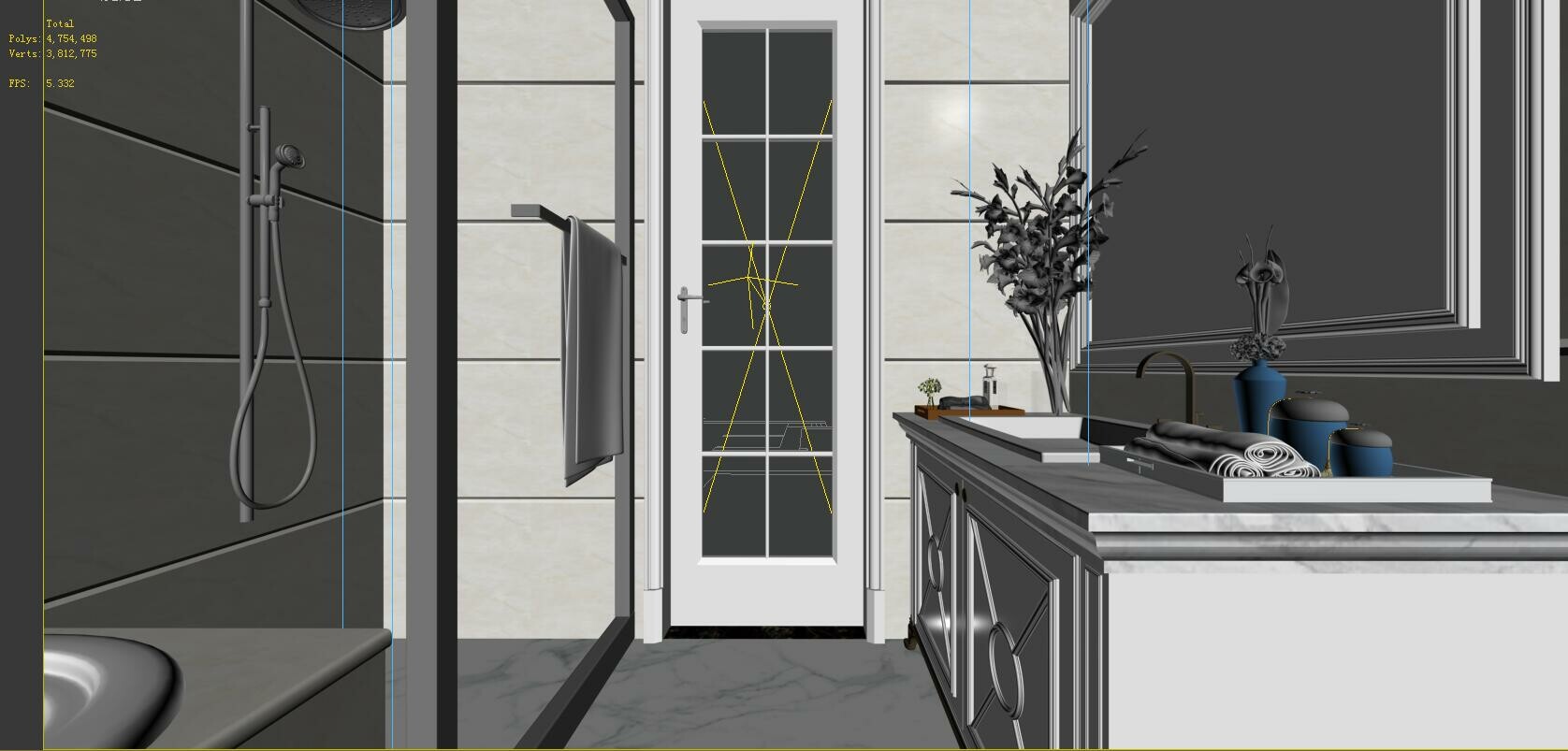 ArtStation - mic neo-classical style bathroom toilet space 01 | Resources