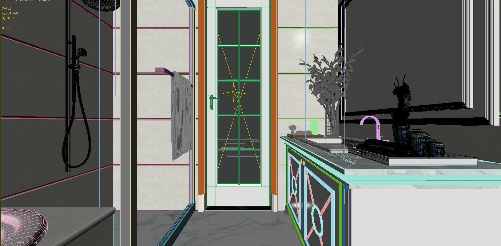 ArtStation - mic neo-classical style bathroom toilet space 01 | Resources