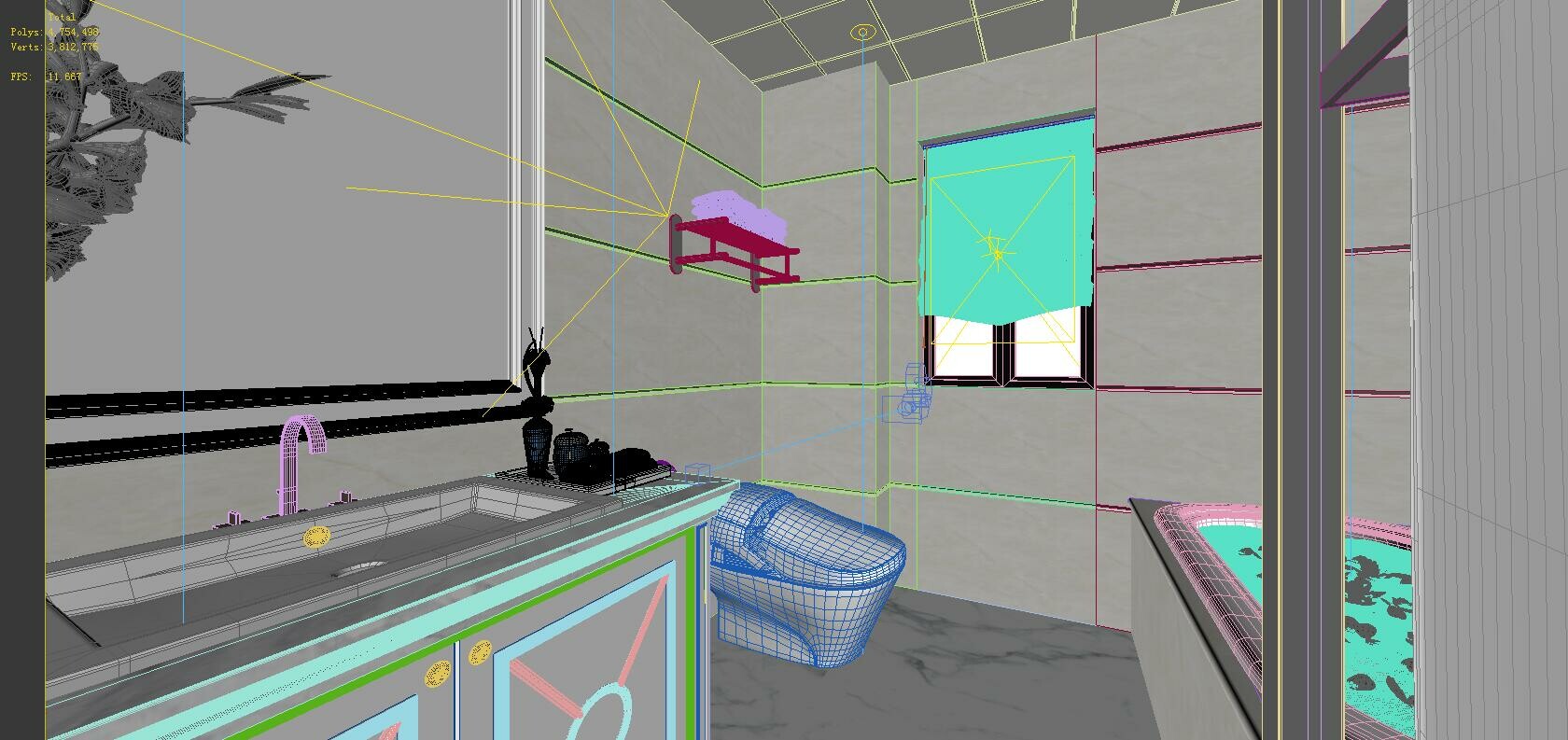 ArtStation - mic neo-classical style bathroom toilet space 01 | Resources