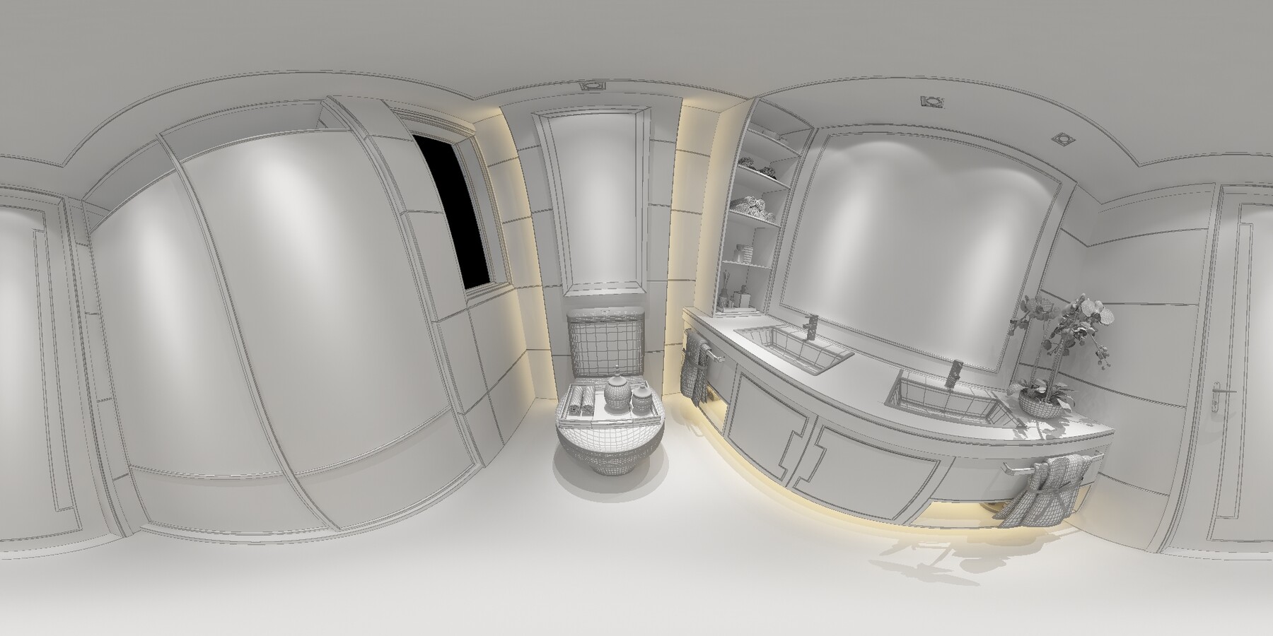 ArtStation - mic neo-classical style bathroom toilet space 02 | Resources