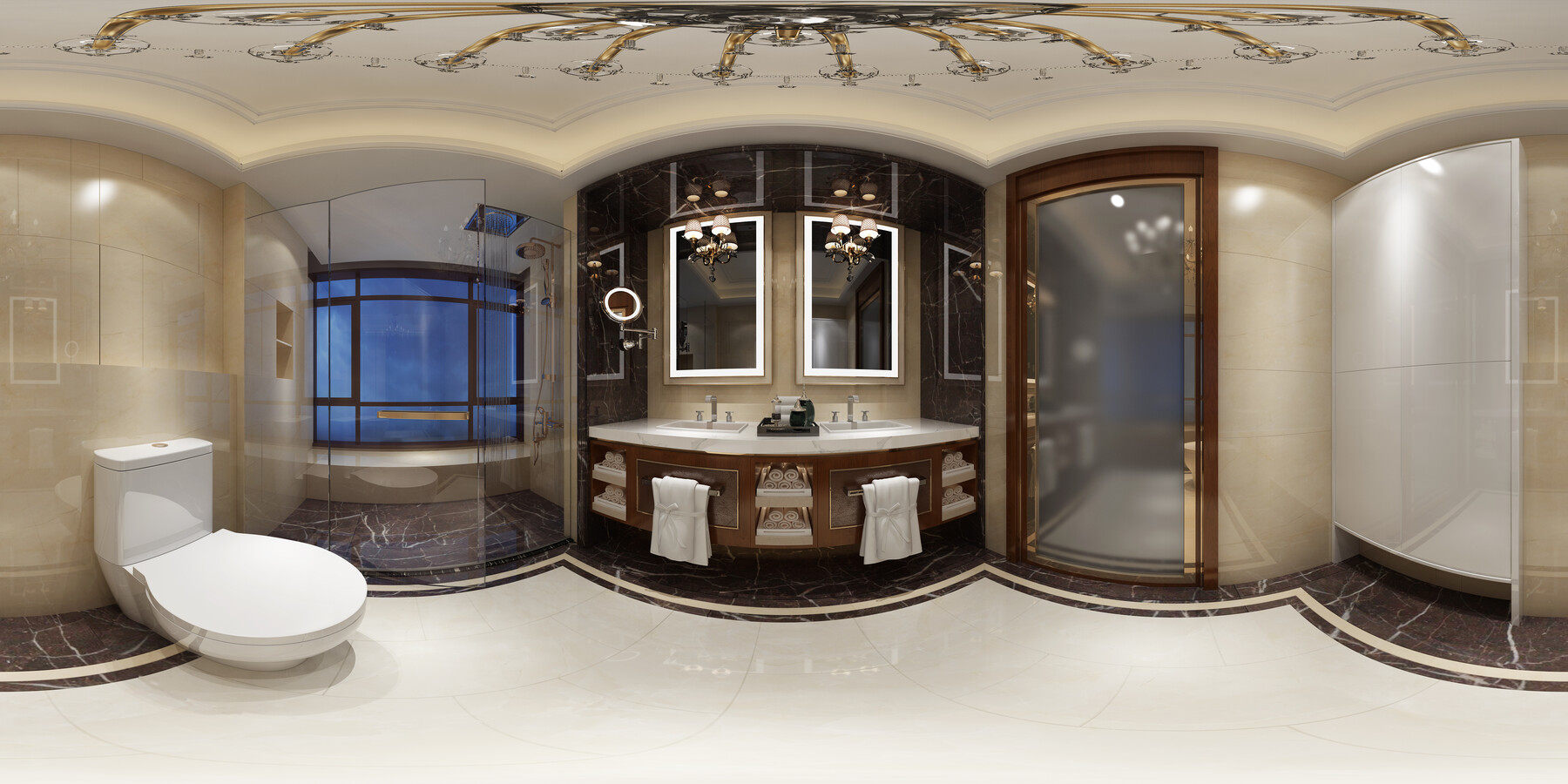 ArtStation - mic neo-classical style bathroom toilet space 03 | Resources