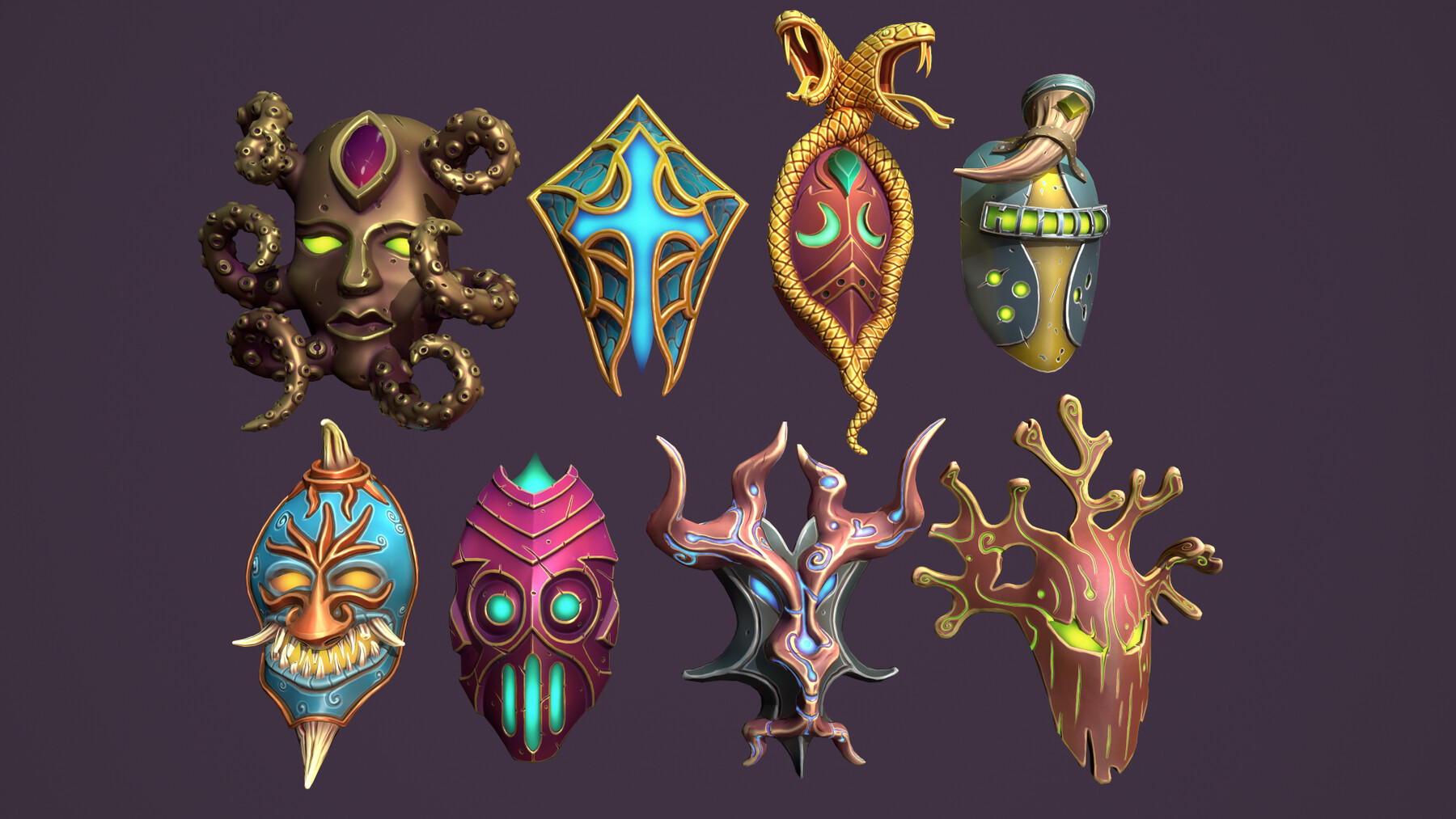 ArtStation - Fantasy masks collection | Game Assets