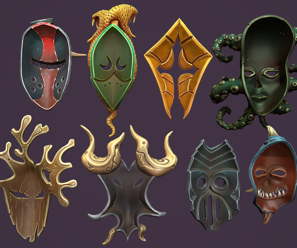 ArtStation - Fantasy masks collection | Game Assets