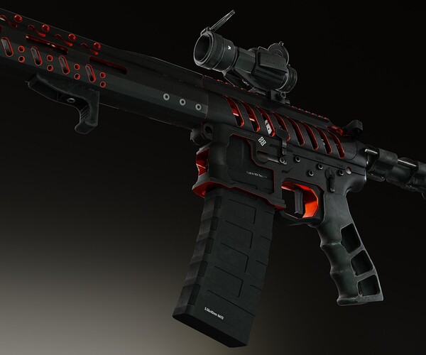 ArtStation - Skeletonized AR15 Skelred | Game Assets