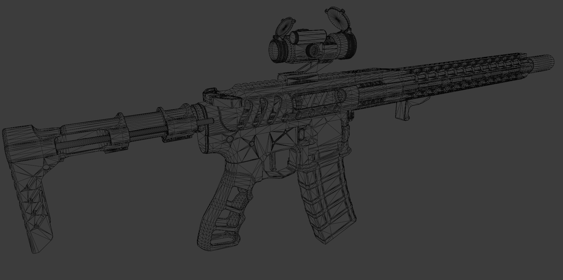 ArtStation - Skeletonized AR15 Skelred | Game Assets