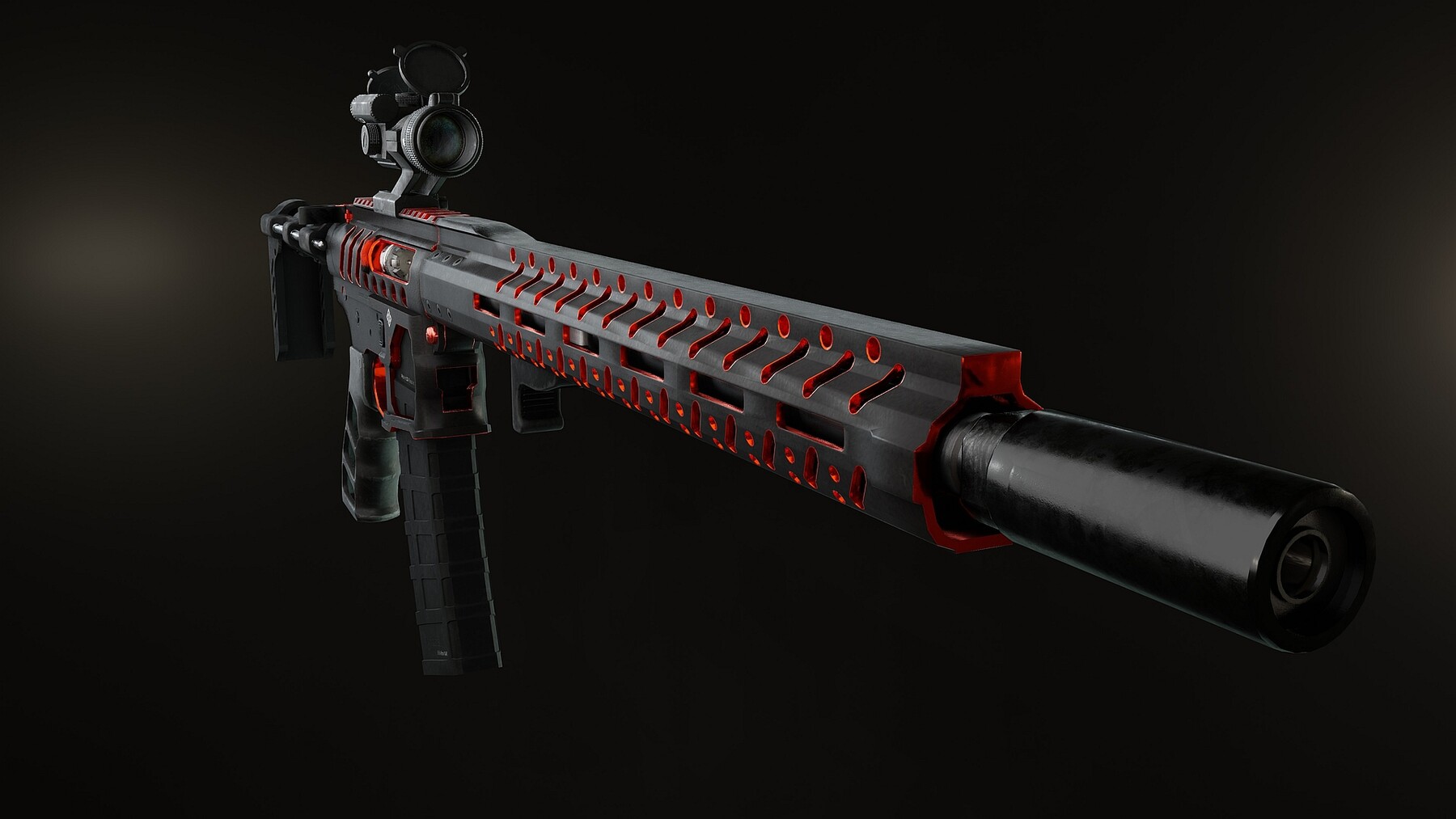 ArtStation - Skeletonized AR15 Skelred | Game Assets