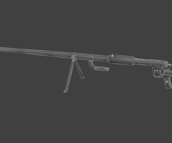 ArtStation - PTRD-41 Degtyaryov Anti-Tank Rifle | Game Assets