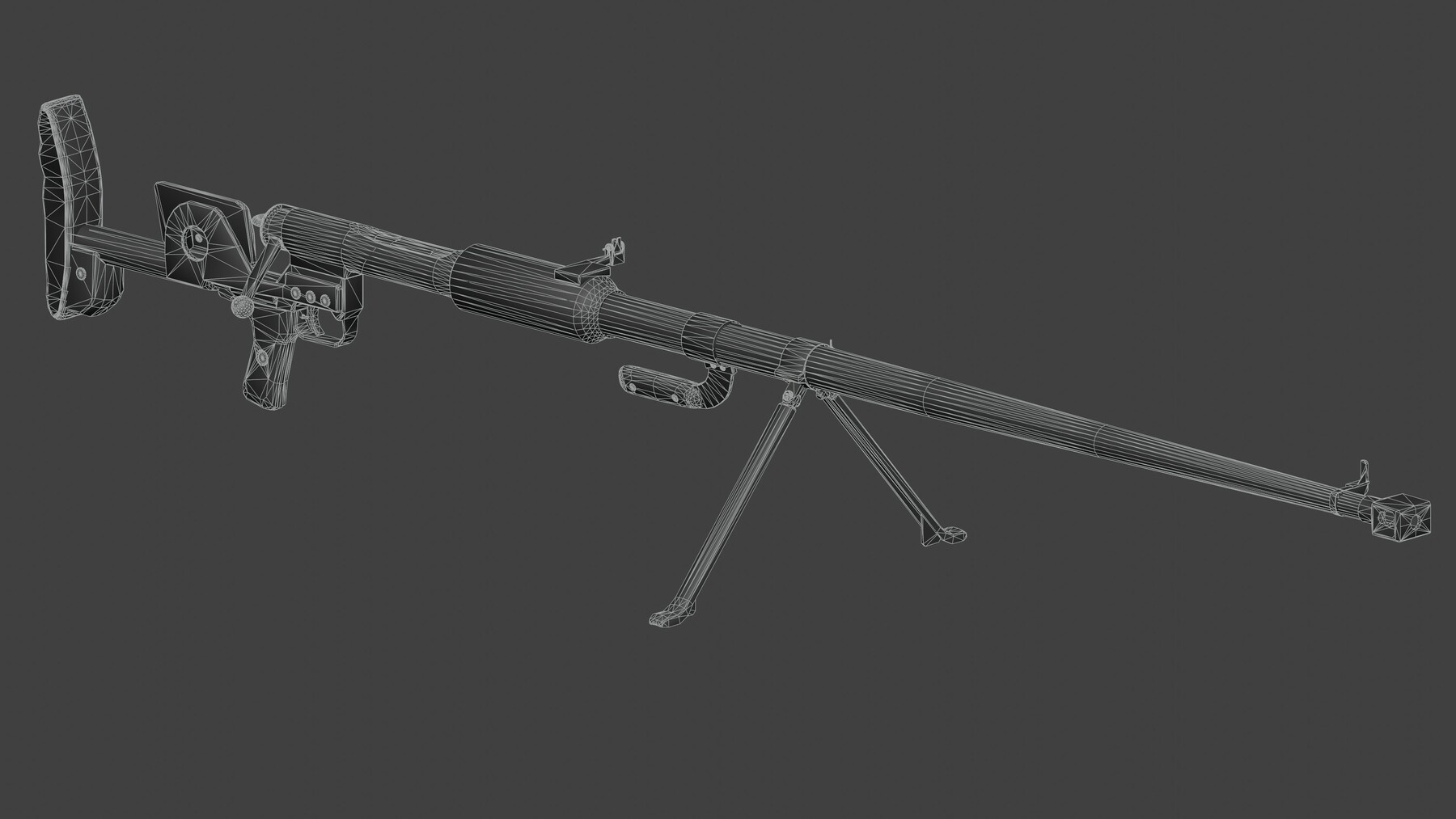 ArtStation - PTRD-41 Degtyaryov Anti-Tank Rifle | Game Assets