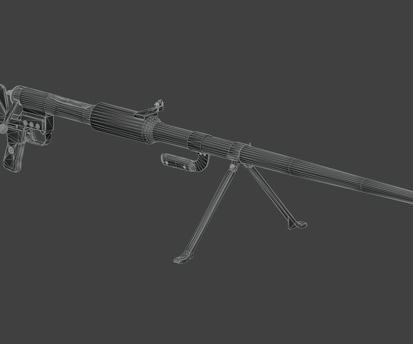 ArtStation - PTRD-41 Degtyaryov Anti-Tank Rifle | Game Assets