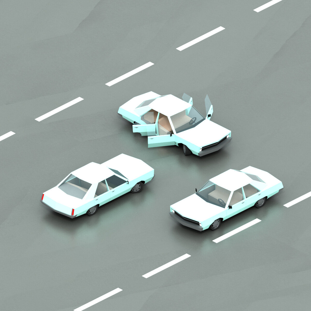 ArtStation - Stylized lowpoly vehicle pack with interior Low-poly ...