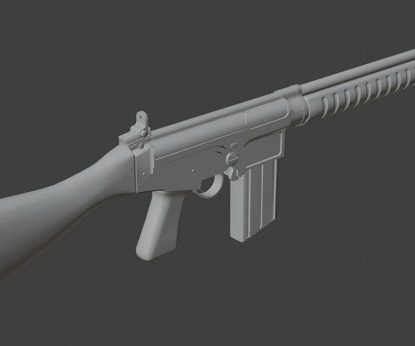 ArtStation - Prototype of FN Fal in 280 cartridge | Game Assets
