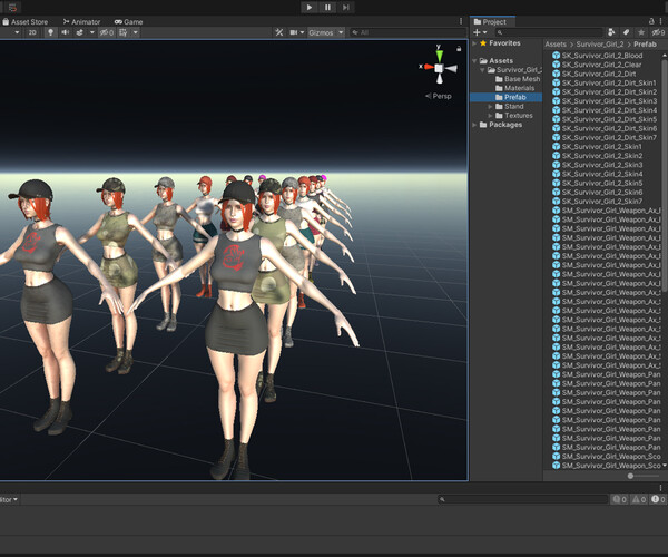 ArtStation - Survivor Girl 2 Low Poly Game Ready | Game Assets