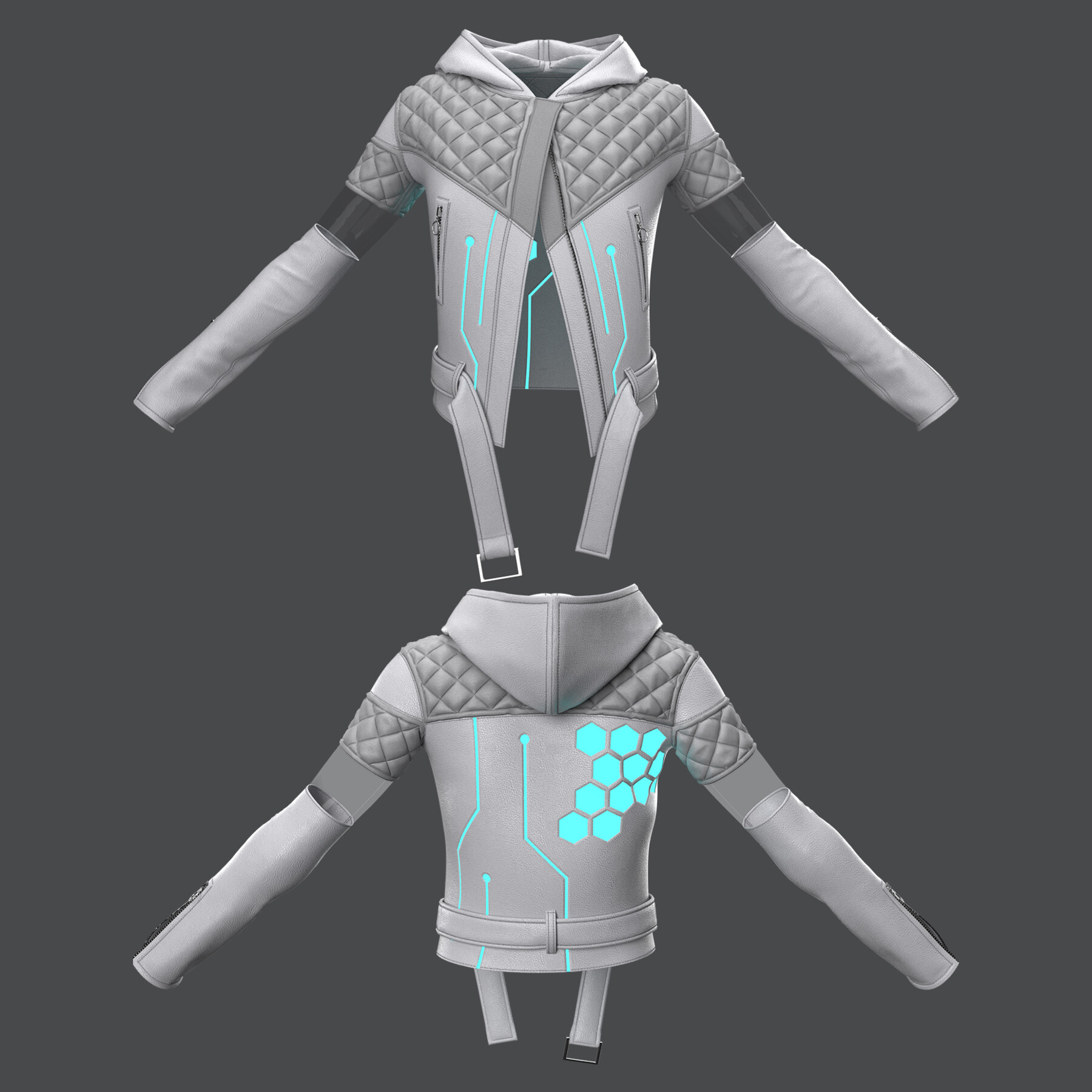 ArtStation - Cyberpunk female outfit 2. Clo3d, Marvelous Designer ...