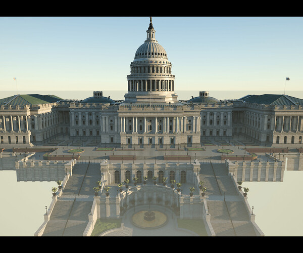 ArtStation - US Capitol Exterior Environment | Game Assets