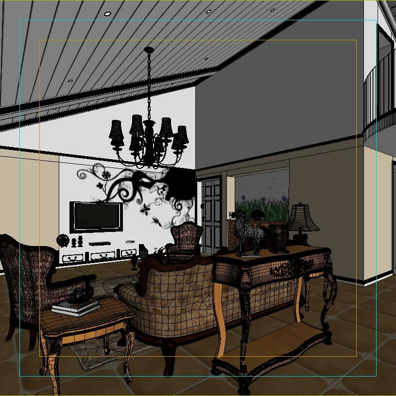 ArtStation - Retro European living room 5159 | Resources