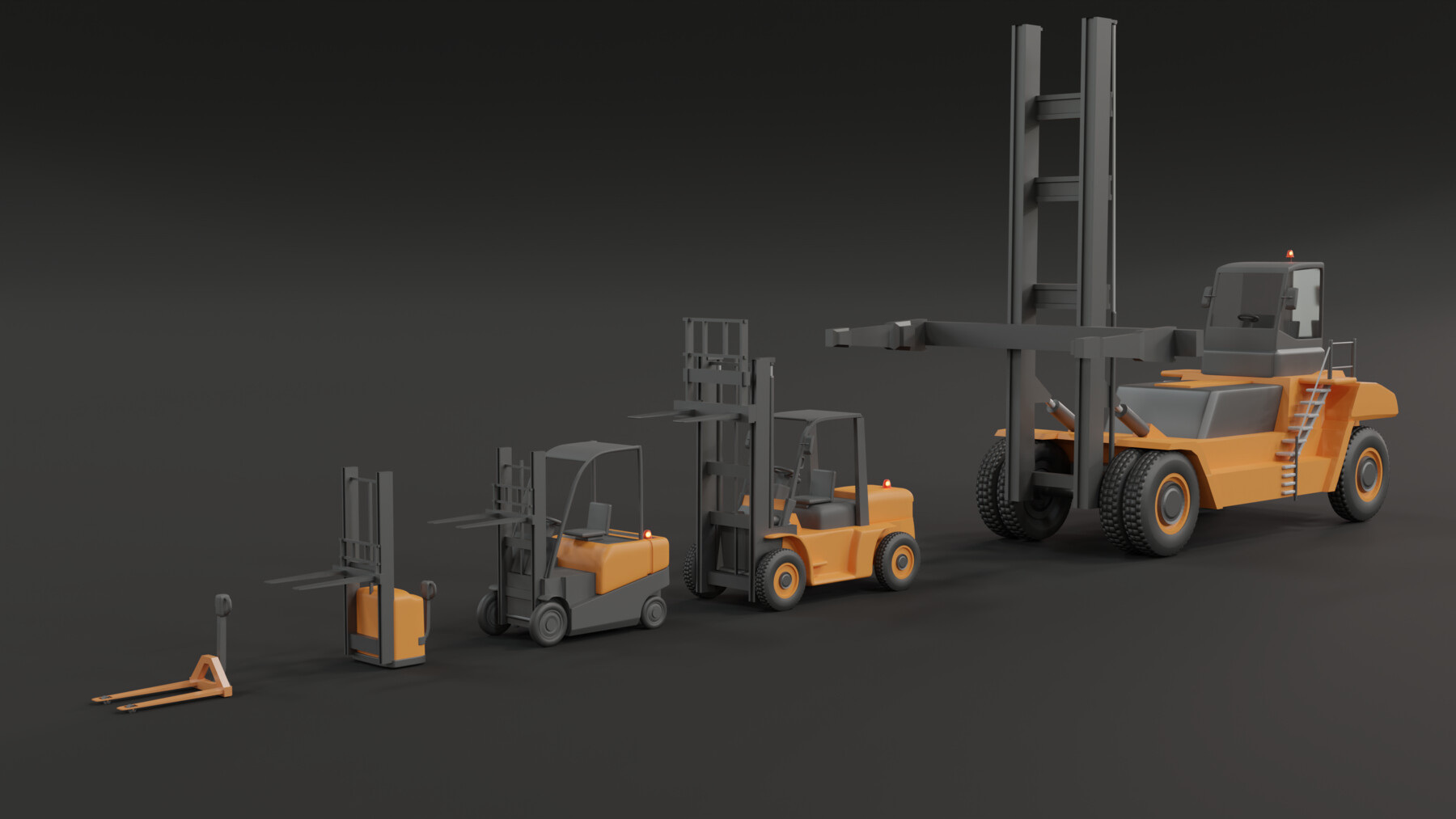 ArtStation - Forklift Pack with textures and Rig 3D model | Resources