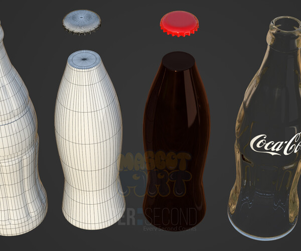 ArtStation - Coca Cola 3D Bottle - Coke 3D | Game Assets