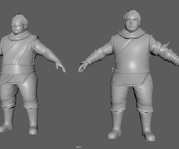 ArtStation - Chinese style Fat man | Resources