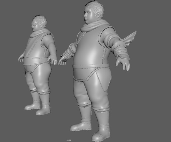 ArtStation - Chinese style Fat man | Resources