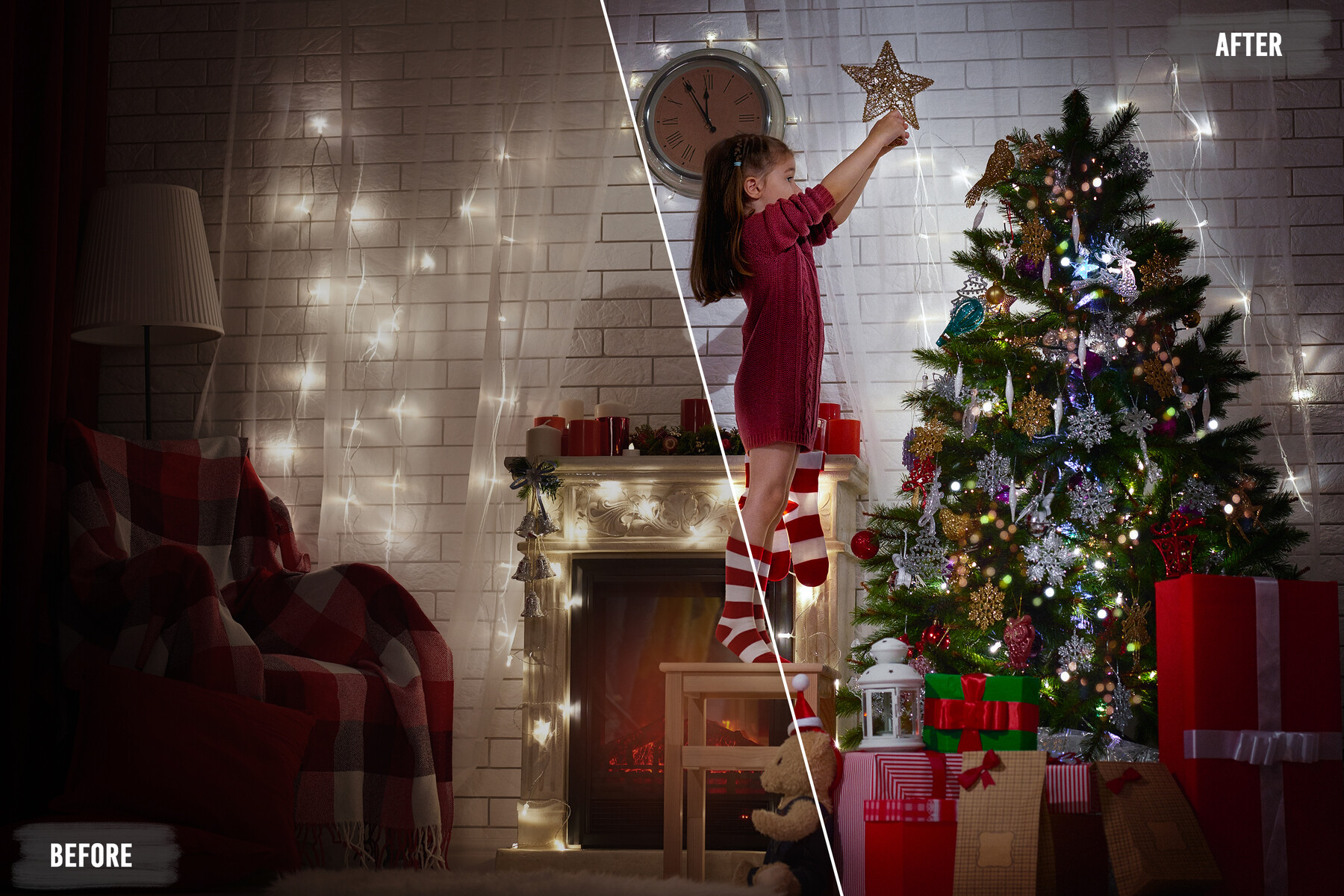 ArtStation - 50 Christmas Photoshop Actions | Artworks