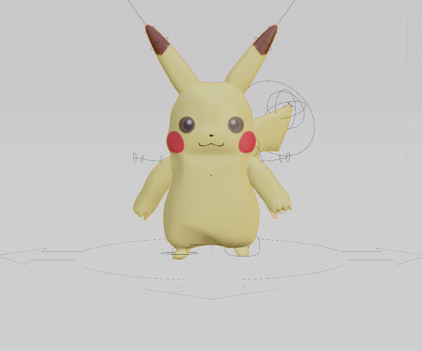 ArtStation - Low Poly Pikachu | Game Assets