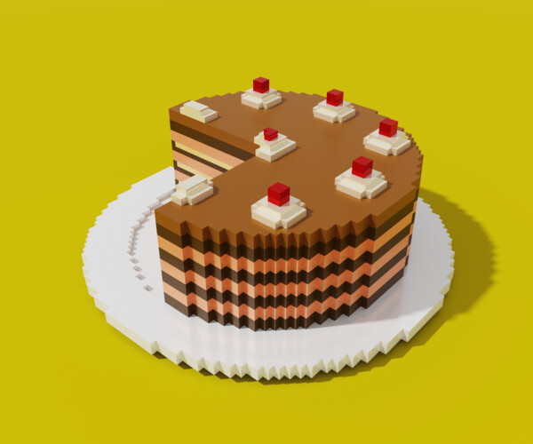ArtStation - MagicaVoxel 3d cake | Game Assets