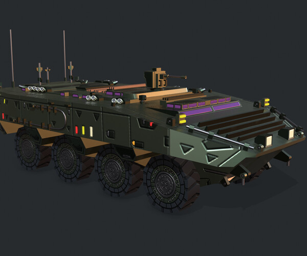 ArtStation - Armored Vehicle SCI FI GTK Wolf APC | Game Assets