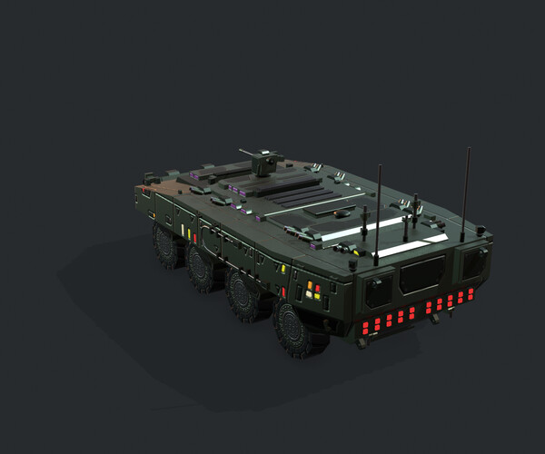 ArtStation - Armored Vehicle SCI FI GTK Wolf APC | Game Assets