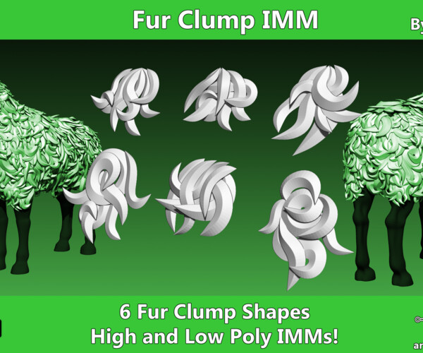 ArtStation - Fur Clump ZBrush IMM Brush | Brushes