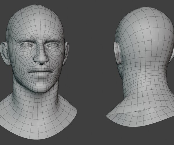 ArtStation - Male Head Base V4 | Resources
