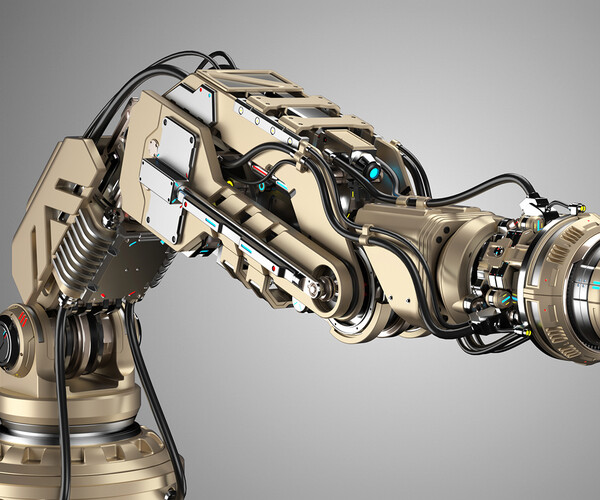 ArtStation - Sci - Fi Robotic Arm 2b - Rigged 3d Model | Resources