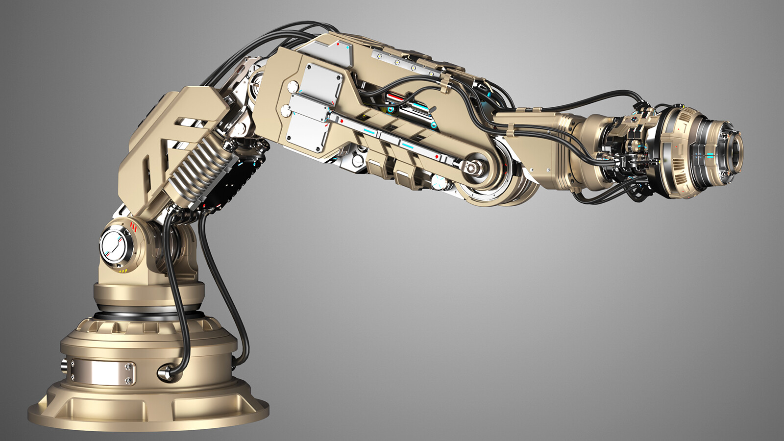 ArtStation - Sci - Fi Robotic Arm 2b - Rigged 3d Model | Resources